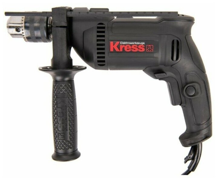 KRESS Дрель ударная KRESS KU310, 220 В, 650 Вт, 3000 об/мин, 45000 уд/мин, 0-13 мм, ручка, коробка