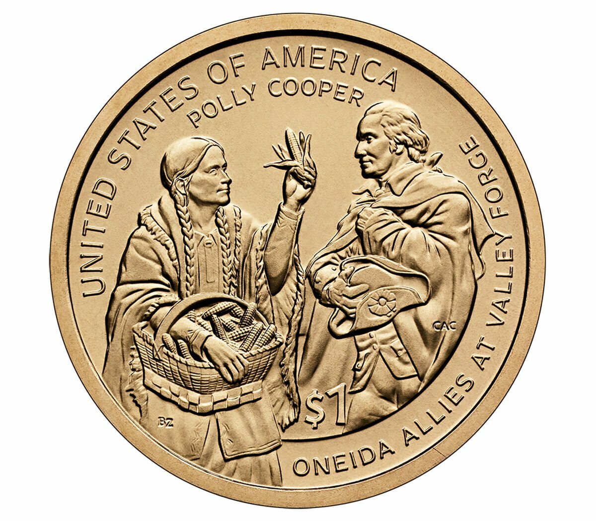 1 доллар США 2026 года - Полли Купер - индианка "Сакагавея"