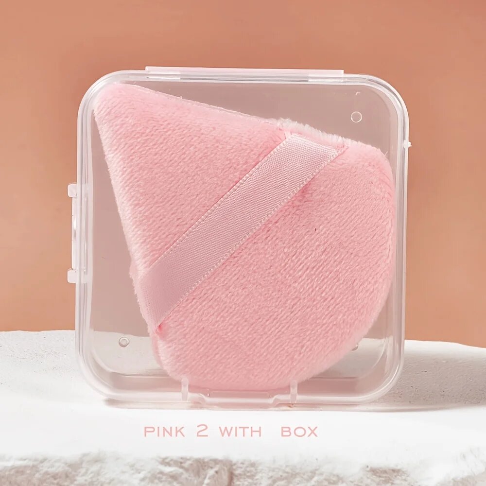 Пуховка для макияжа Pink 2 с коробкой