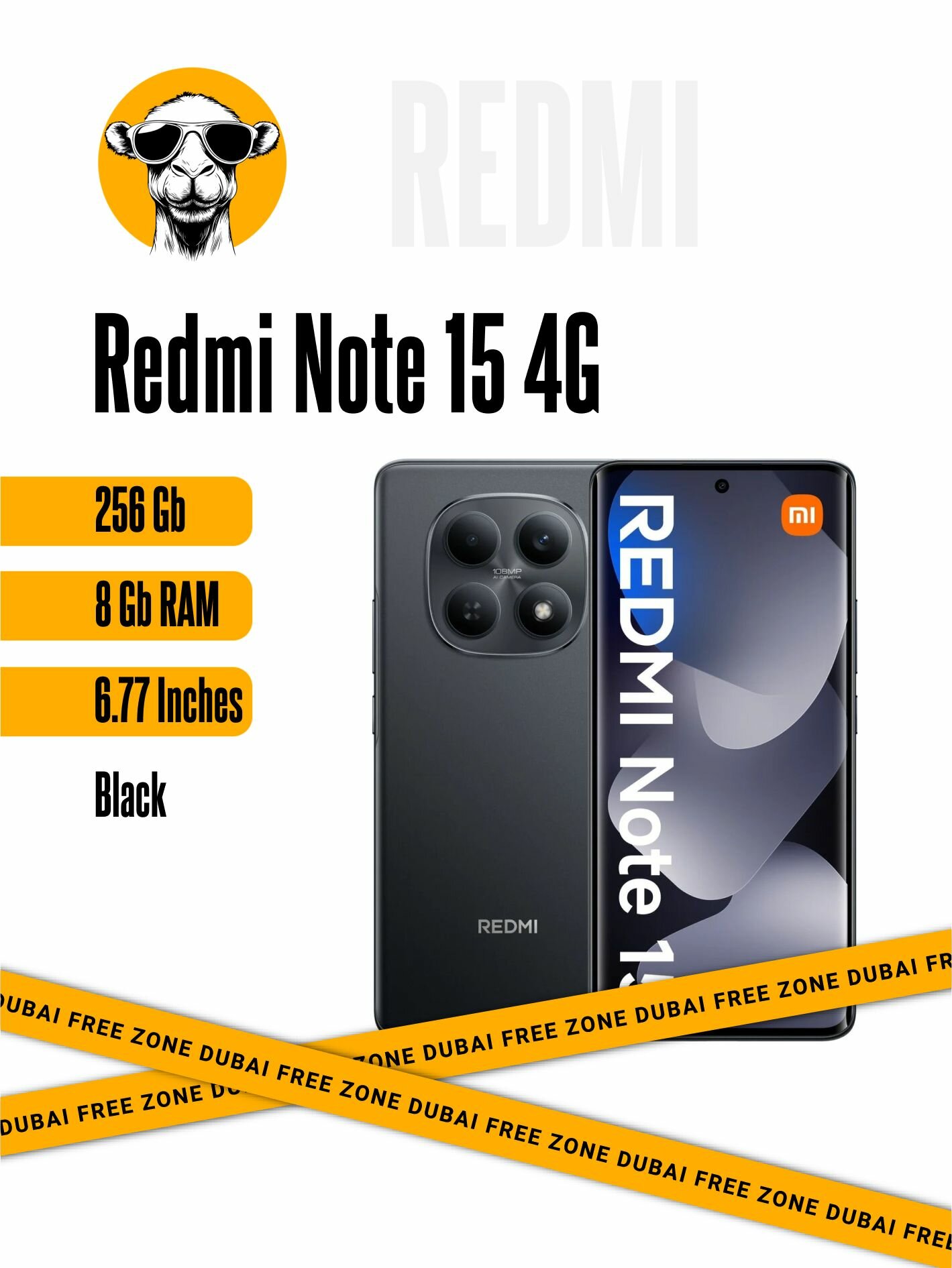 Смартфон Redmi Note 15 4G 8/256Gb Black