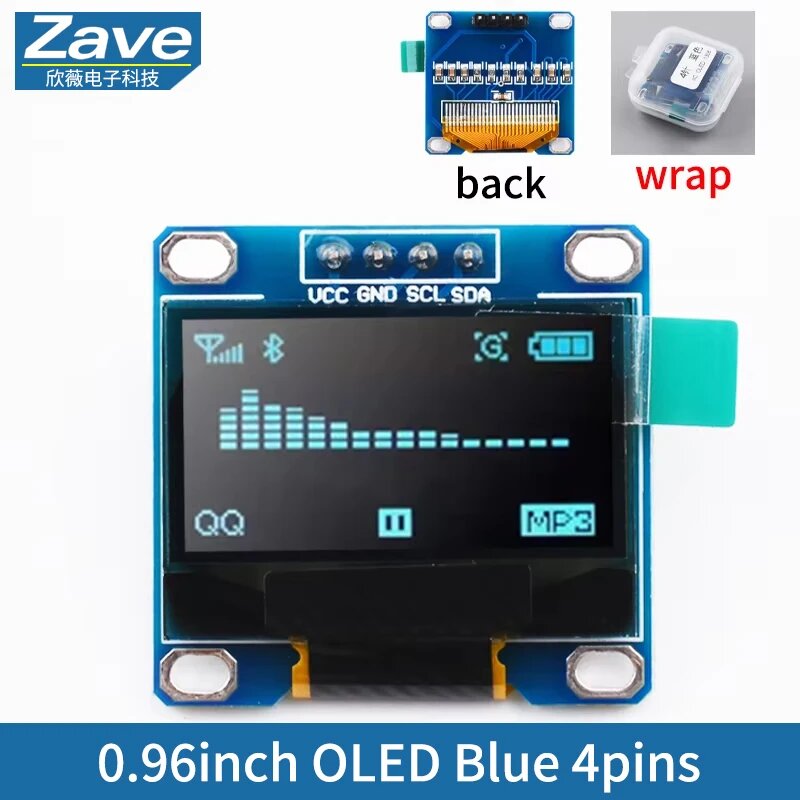 OLED-дисплей модуль 128x64 для Arduino Blue 4pins