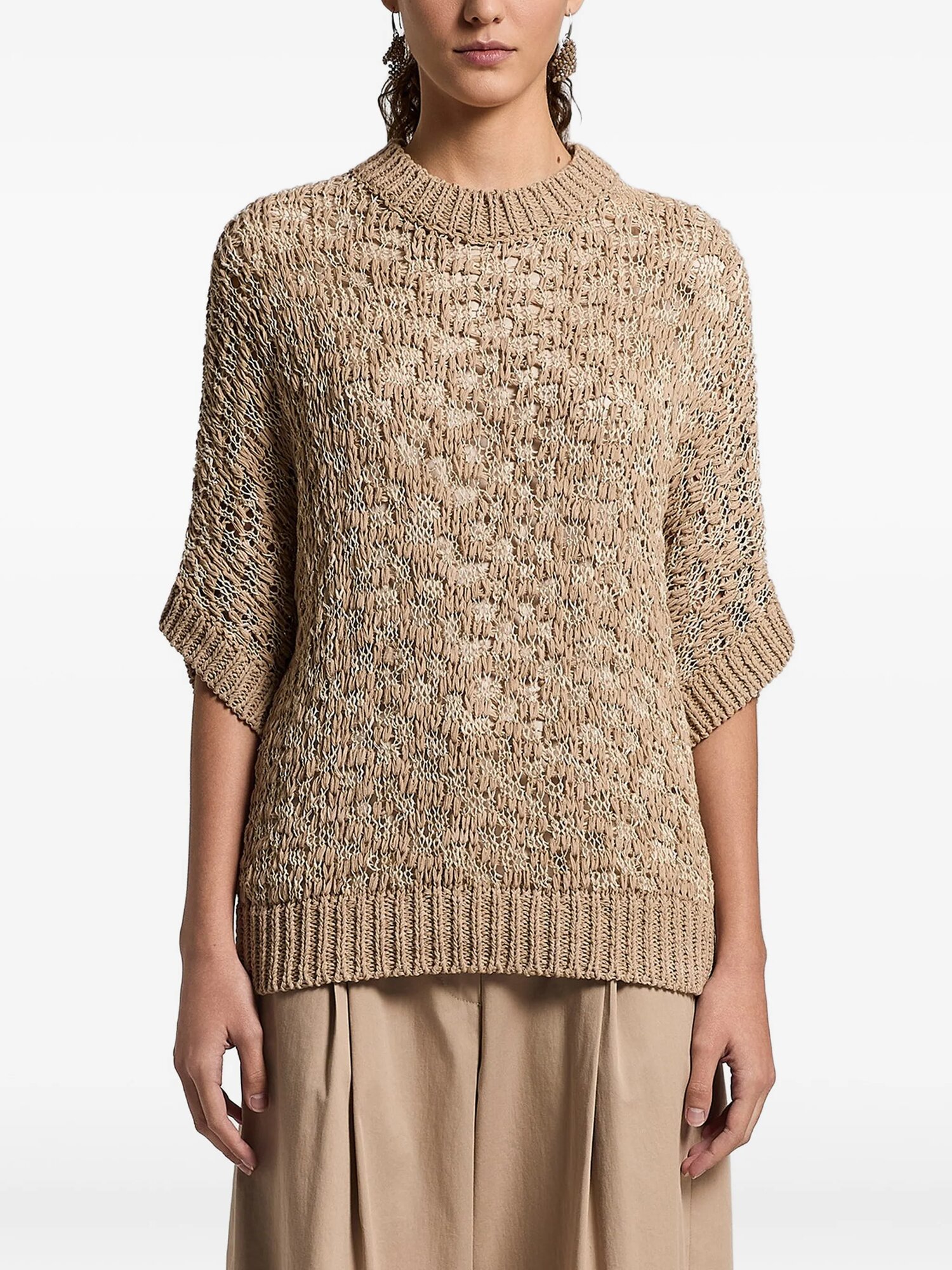 Свитер Open-knit short-sleeved sweater
