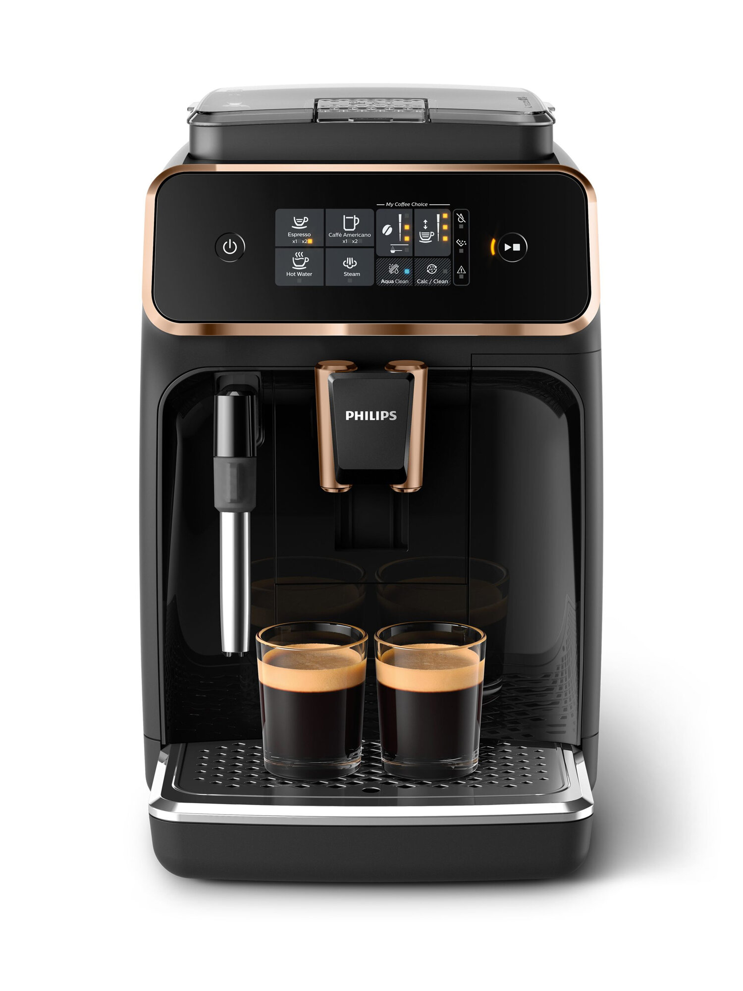 Автоматическая кофемашина Philips EP2124 CN, сенсорное управление, черный/золотой