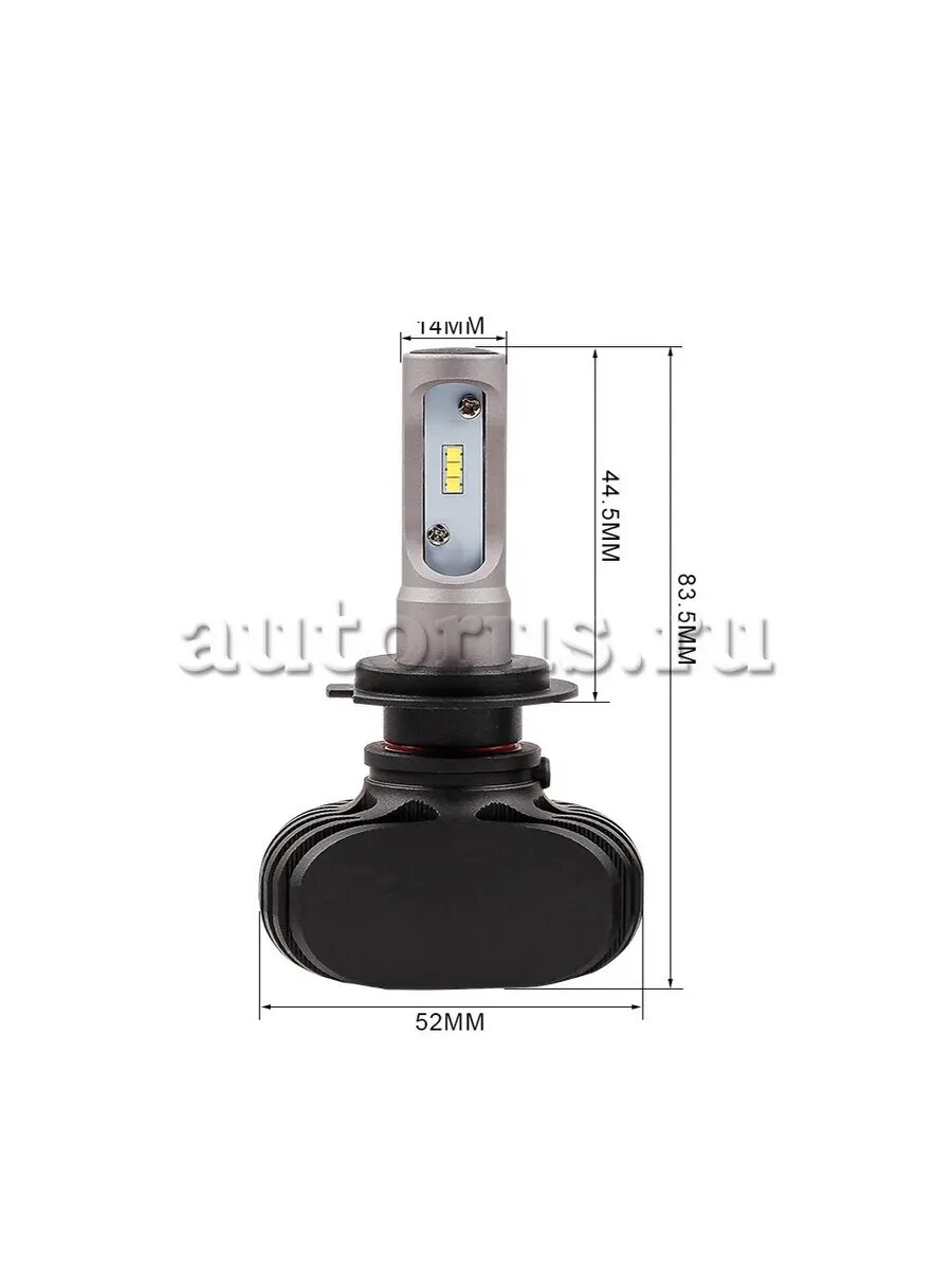 Лампа светодиодная 8-32V H7 25W PX26d 5000K VIZANT Seoul-csp