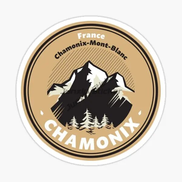 Наклейка CHAMONIX, Франция, Альпы