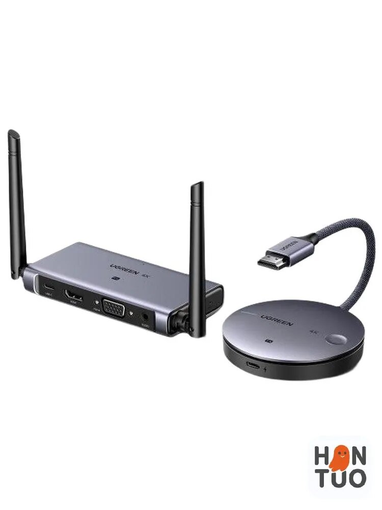 Беспроводной удлинитель HDMI сигнала UGREEN CM586 (90909A) Wireless HDMI Extender 50m. Цвет: серый