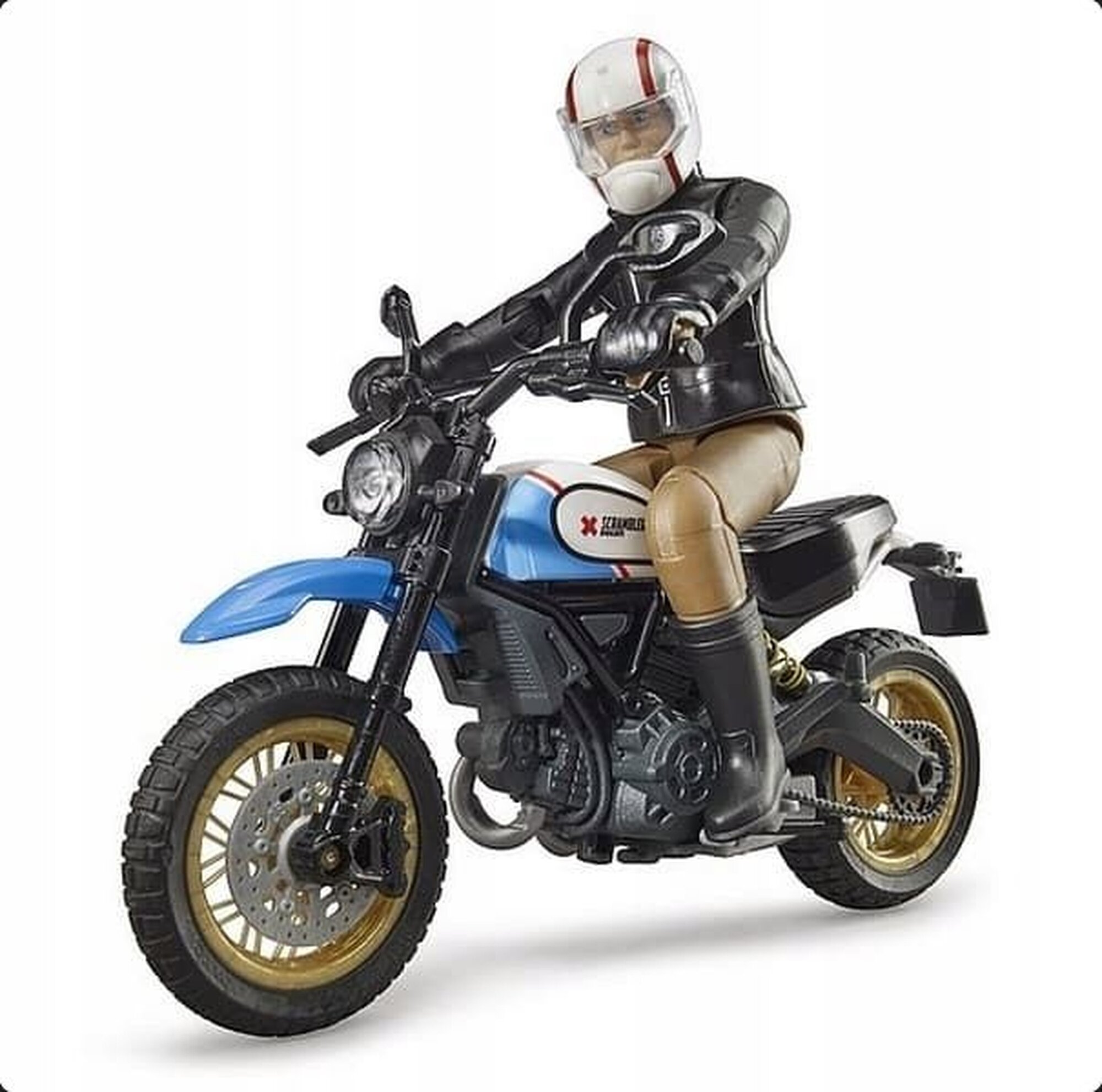 Игрушечный транспорт Bruder - Мотоцикл Ducati Scrambler с водителем - Брудер 63051