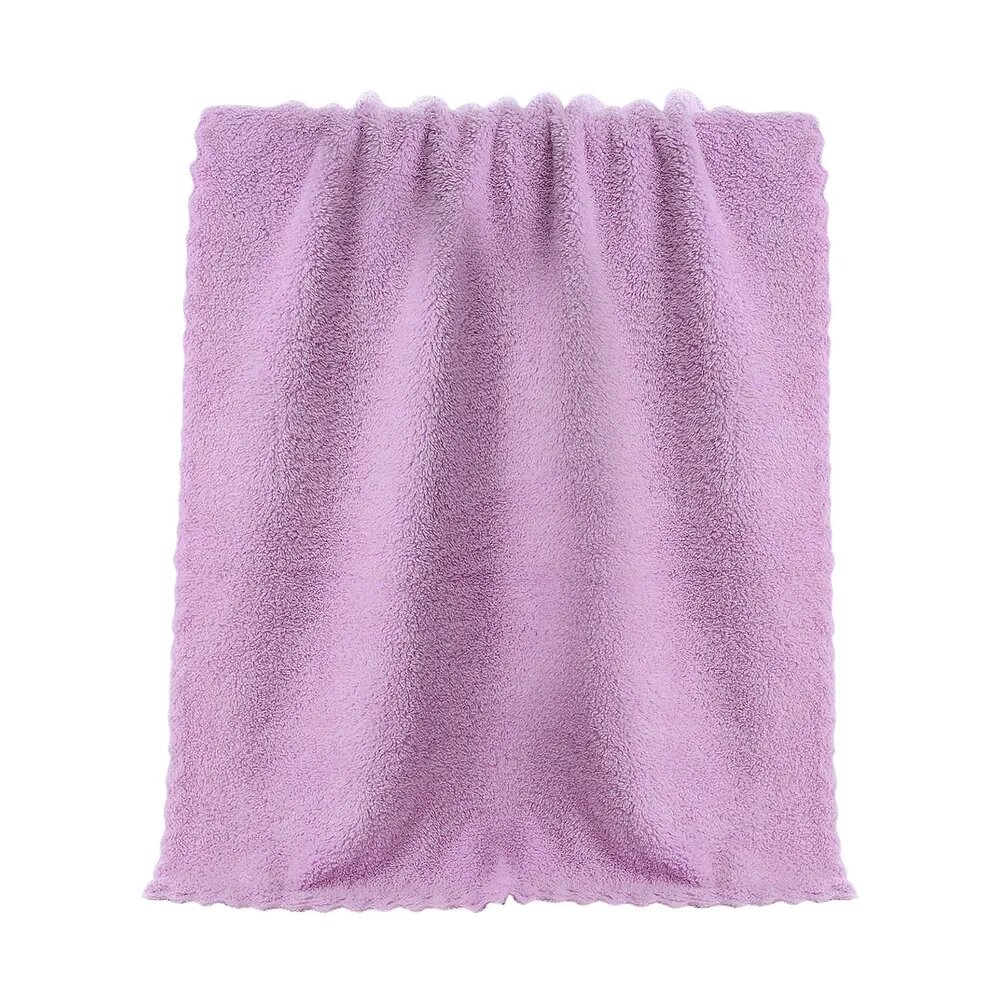 Unbrand Полотенце для лица, рук, Корал-флис, 30x60 см, фиолетовый, 1 шт.