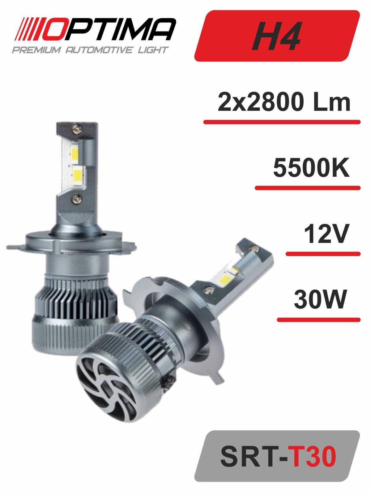 Светодиодные лампы Optima SRT H4 H/L (2x2800 Лм)