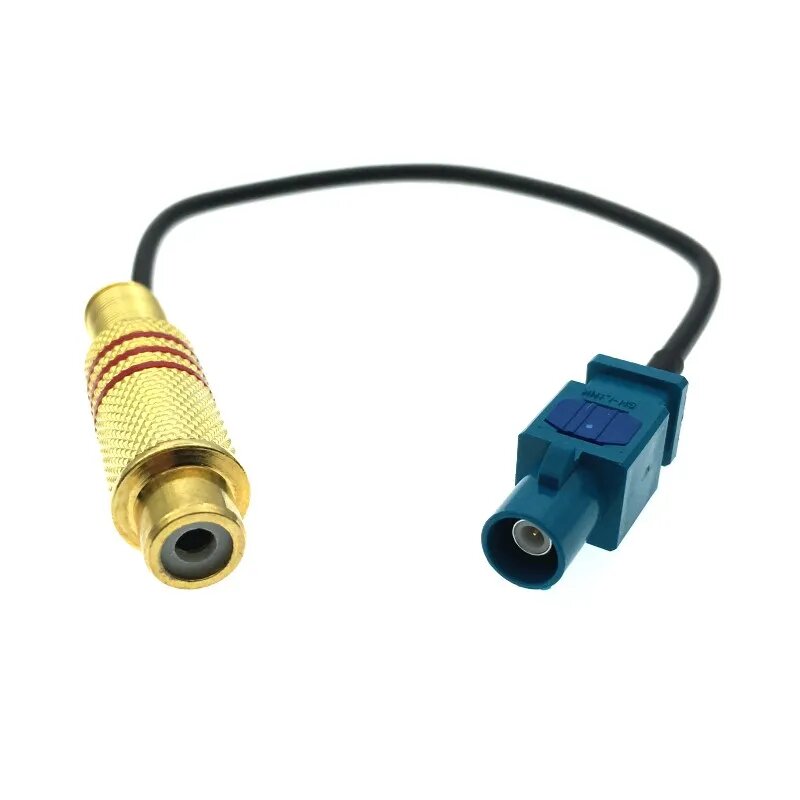Кабель Fakra Z - RCA, RG316 Blue, 15см