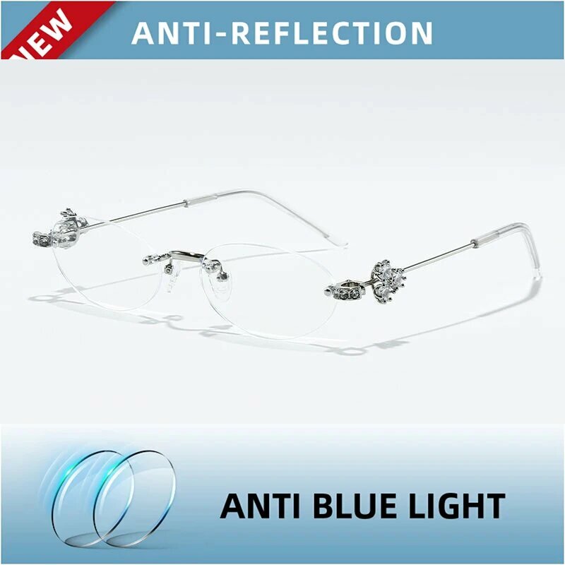 Женские безрамочные очки Guvina silver