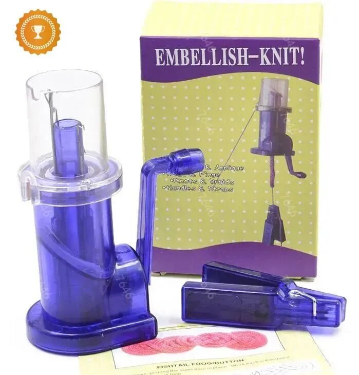 GM Машинка для вязания шнура Embellish-Knit. Устройство для плетения шнура
