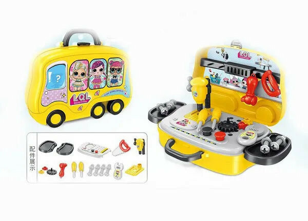 Чемоданчик трансформер куклы OMG Ремонт строительные инструменты 30х10х23см