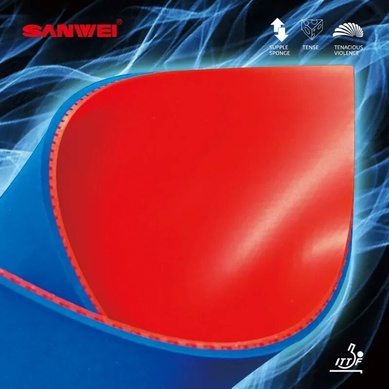 SANWEI T88 Devouring Blue, резина для настольного тенниса, Red