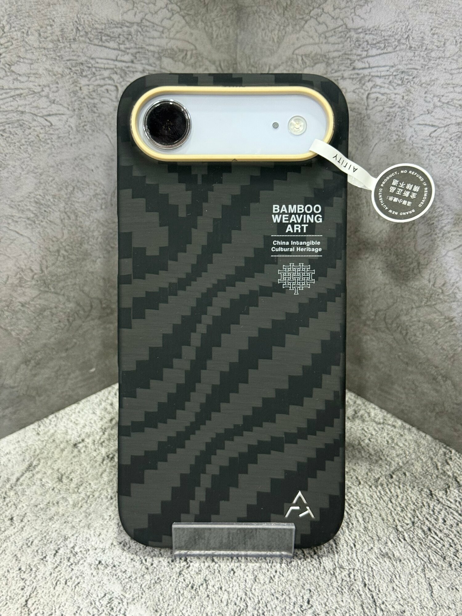 Чехол бамбуковый Airity Bamboo Shadow Oriental Ink Veil iPhone 17 Air (Fog Black)