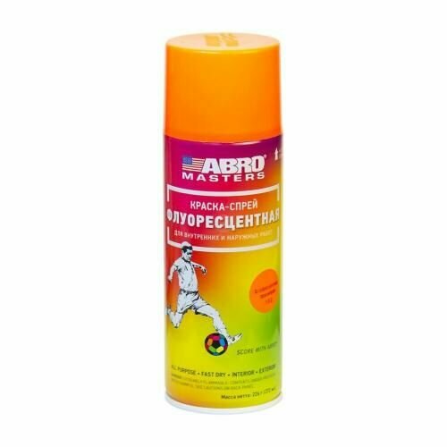 Краска аэрозольная флуоресцентная оранжевая 400 мл Abro SPF102AMR