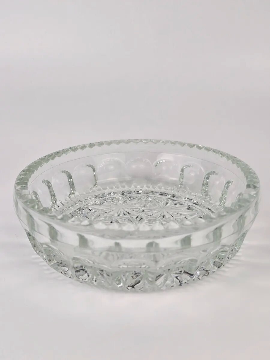 Винтажная ваза-конфетница, хрусталь. СССР