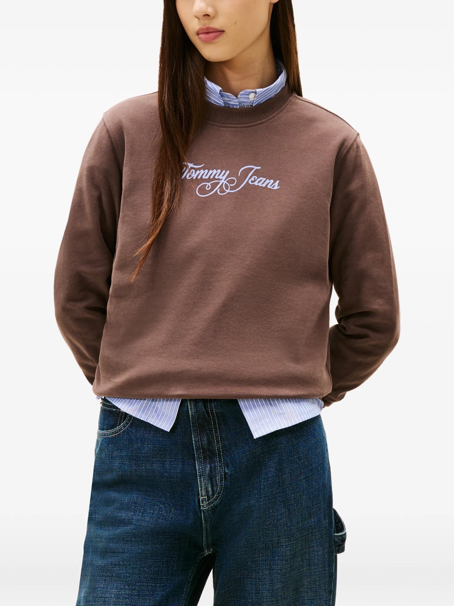 Толстовка Tommy Jeans, размер 46 EU, , brown — фото 1