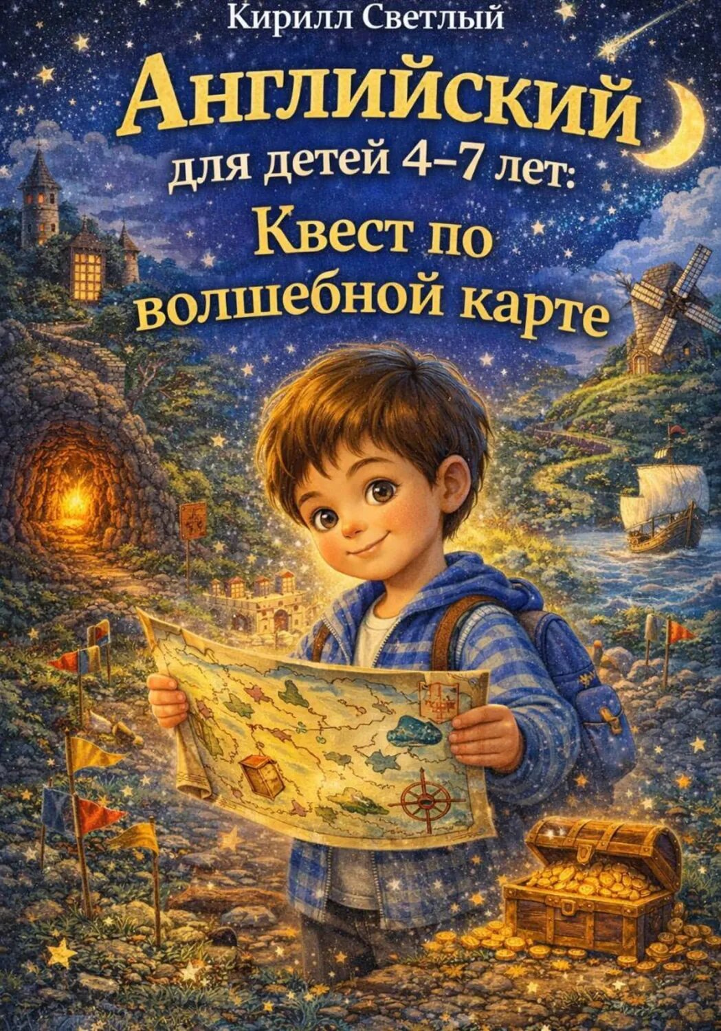 Английский для детей 4-7 лет. Квест по волшебной карте [Цифровая книга]