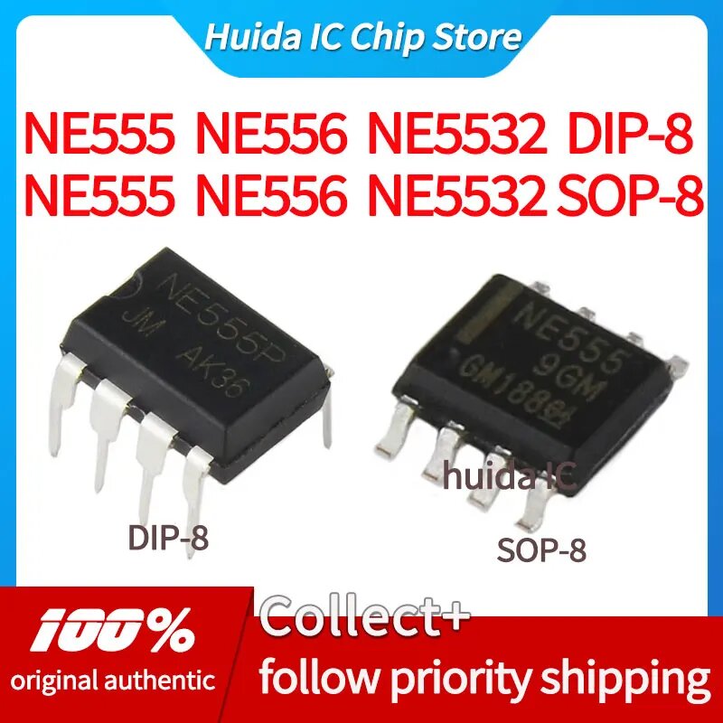 NE555 NE556 NE5532 DIP-8 NE555 NE556 NE5532 Пластиковый корпус SOP-8 NE5532 SOP-8