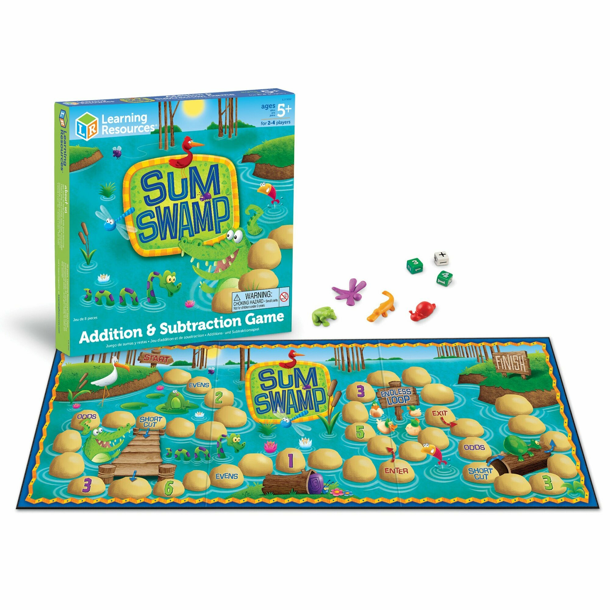 Развивающая игрушка Learning Resources - Игра на сложение и вычитание Sum Swamp (на англ. языке), 8 эл. - LER5052