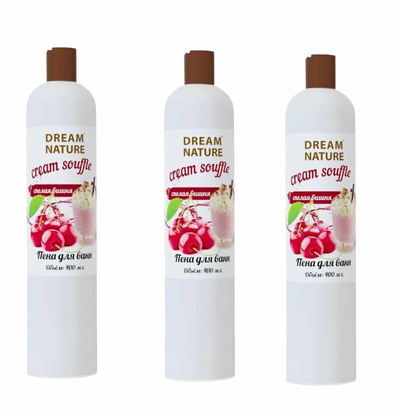 Пена Dream Nature для ванн Спелая вишня, 400мл 3шт