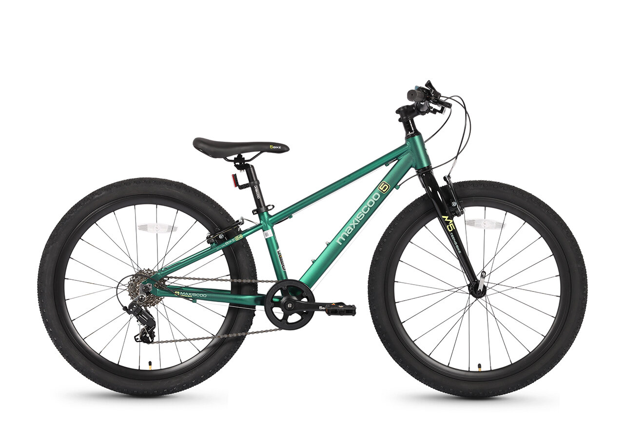 Велосипед MAXISCOO 5Bike 24" 2026 (требует финальной сборки), Цвет зеленый матовый, Размер M