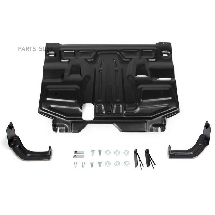 Защита картера + КПП + комплект крепежа, Сталь, Skoda Rapid 2020-, V - 1.6/Volkswagen Polo Sedan 202 от официального дистрибьютора, AUTOMAX, артикул AM58772