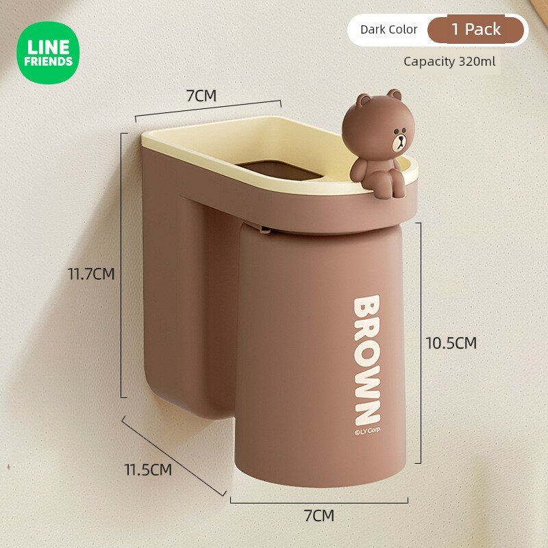 Автоматический дозатор зубной пасты LINE, новая модель 2025 года, настенный, для ванной, без сверления, с полкой для