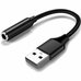 Бraided-кабель USB–3,5 мм, Черный