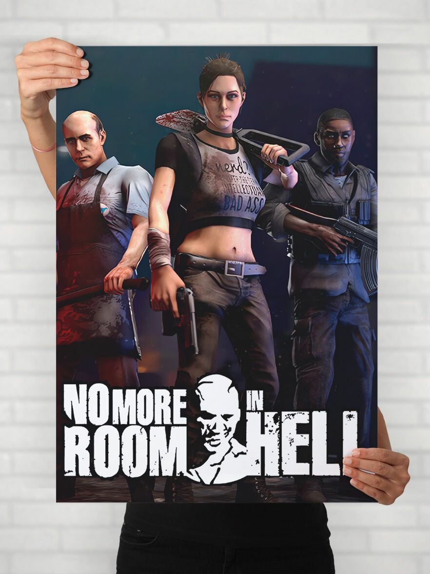 Плакат на стену для интерьера Ноу Мор Рум ин Хелл (No More Room in Hell 1) - Постер по игре формата A2 (42x61 см)