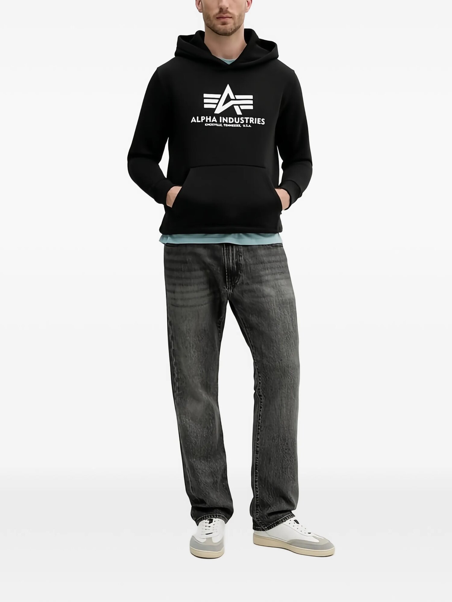 Худи ALPHA INDUSTRIES Basic Carbon, размер M, , black/black — фото 1