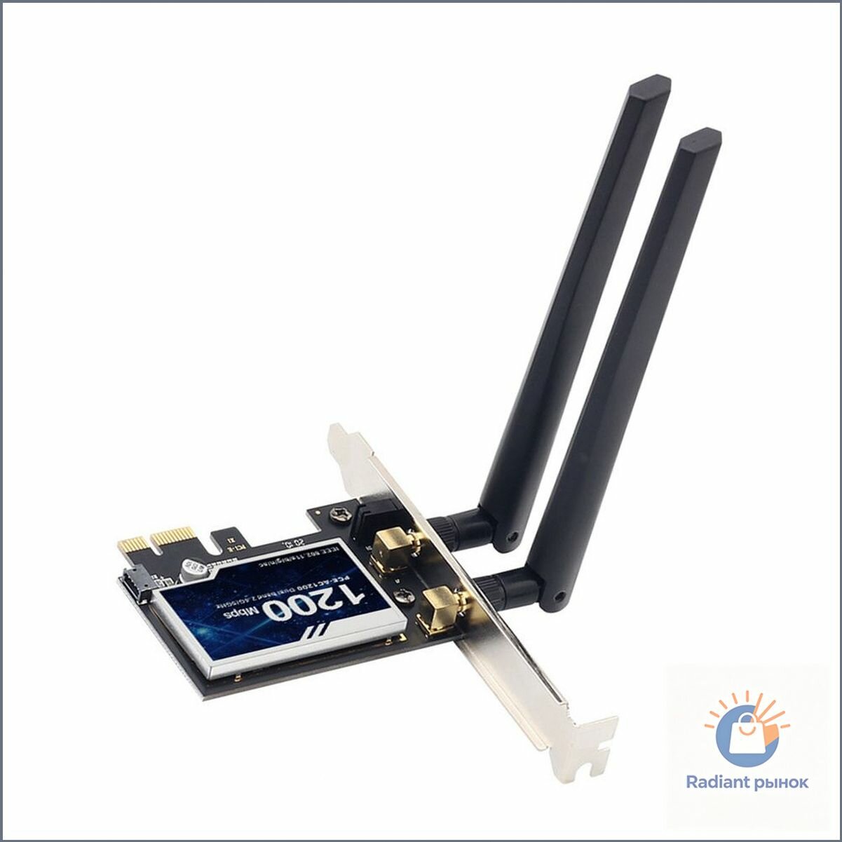 Беспроводная PCI-E-карта Wi-Fi 1200 Мбит/с с поддержкой Bluetooth 4.0