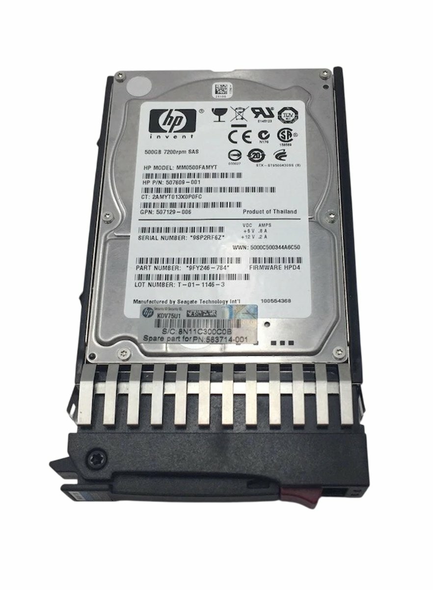Жесткий диск HP 500Gb 7200 SAS 2.5" HDD AP878A
