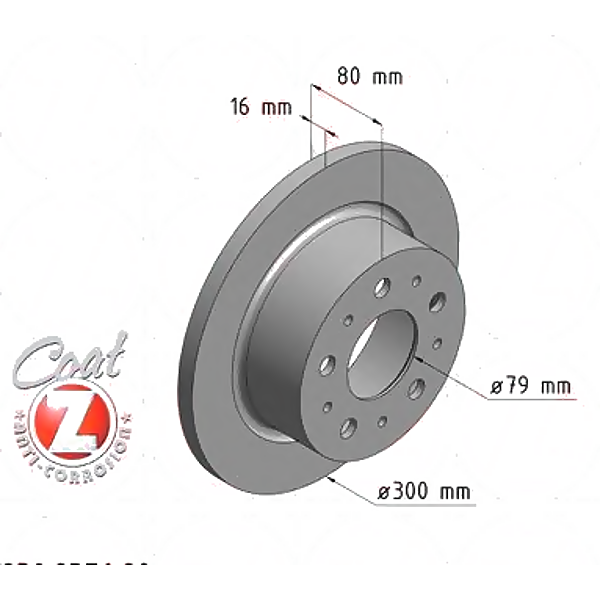 ZIMMERMANN 230.2376.20 (1607880680 / 424941 / 424942) диск торм Fiat (Фиат) Ducato (Дукато) / cit Jumper (Джампер) (Комплект 2 штуки)
