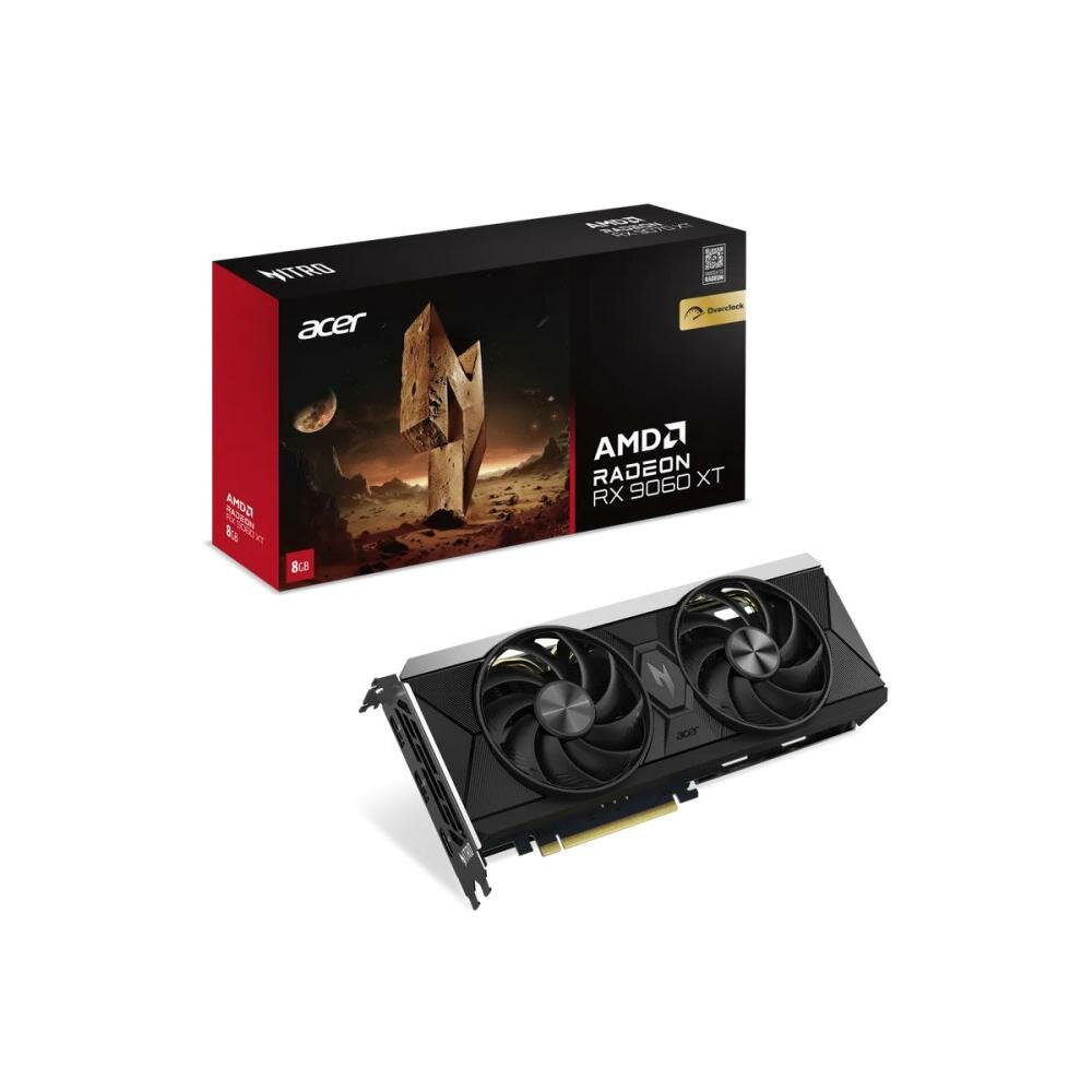 Видеокарта Acer Nitro Radeon RX9060XT 8Gb (AN-RX9060XT-8Gb-OCC) DP. Z4UWW. P01