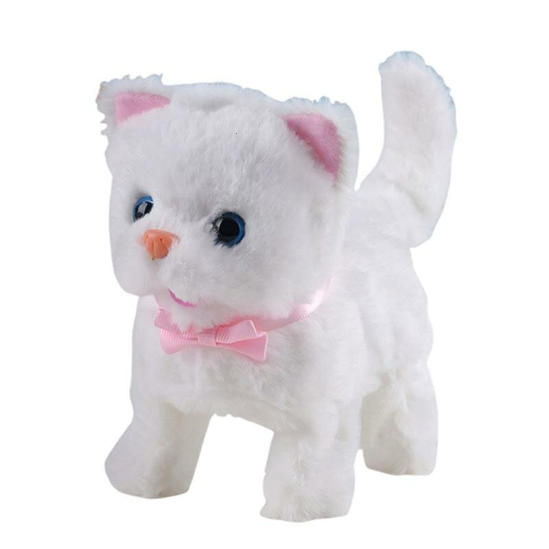 Электронная игрушечная кошка, Белый