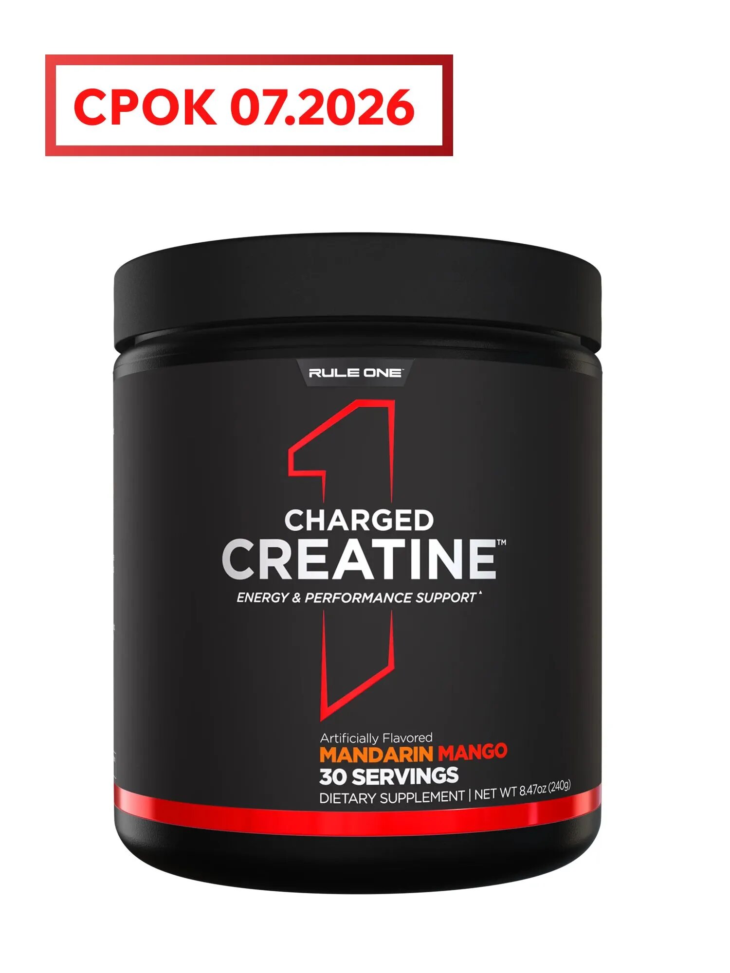 Заряженный Креатин 240 g Rule One Charged Creatine Мандарин Манго