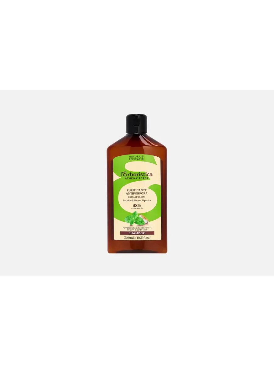 L'ERBORISTICA Birch & Mint extract Шампунь для жирных волос 300мл
