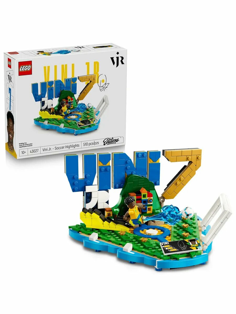 Конструктор LEGO Editions 43027 Винисиус Жуниор: футбольные моменты, 510 деталей, 10+