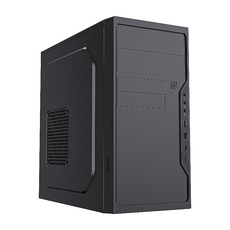 Корпус без блока Case Foxline FL-733R, mATX, 2x5.25EXT, 2x3.5EXT, 5x3.5INT, 2xUSB2.0, 2xUSB-C (19pin), HDA, w/o FAN, w/o PSU, no pwr cord FL-733R-U2C2
