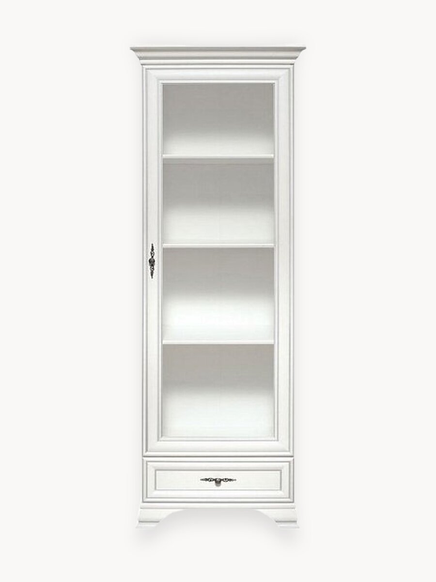 Витрина однодверная БРВ-Мебель Кентаки REG1W1S белый ш. 70 см, в. 198 см, гл. 44 см