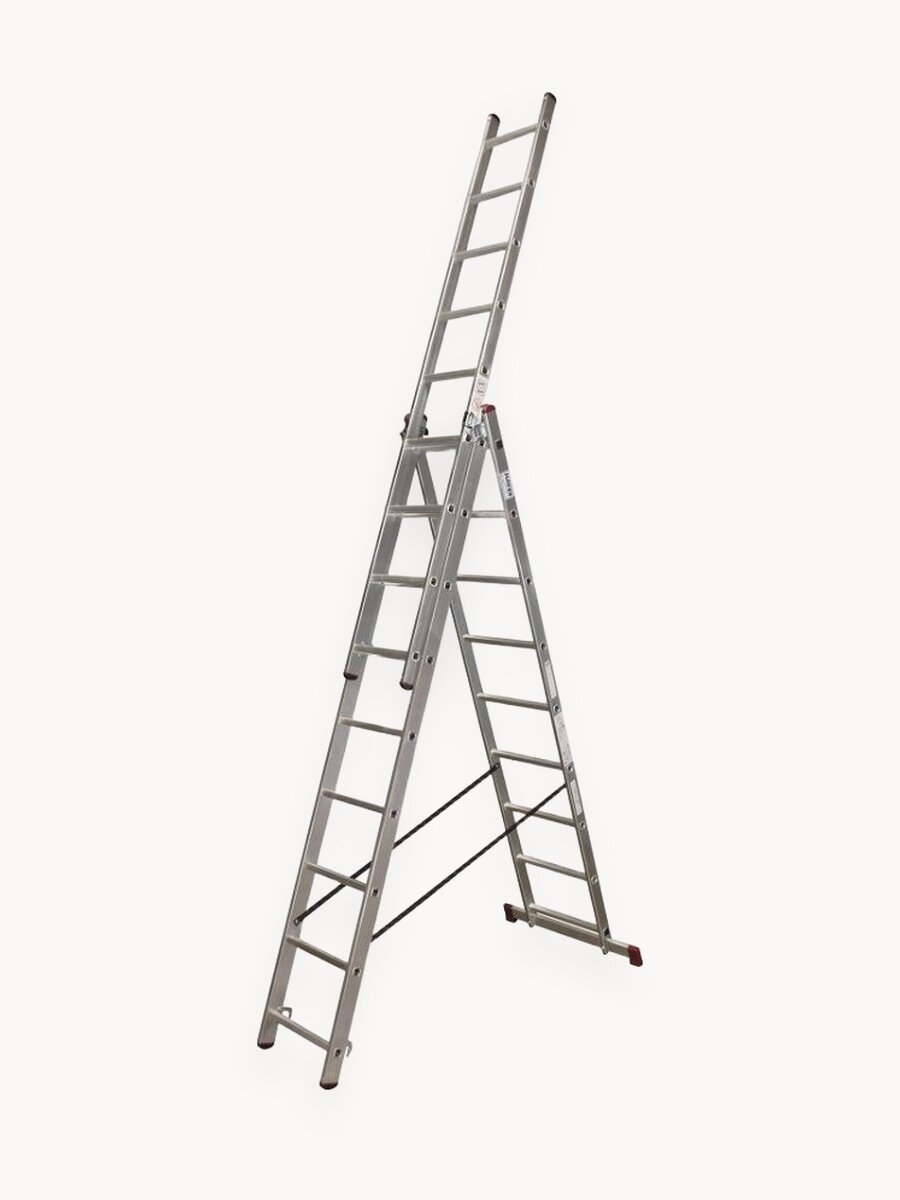 Лестница-стремянка трехсекционная KRAUSE CORDA 3х 9 с дополнительной функцией