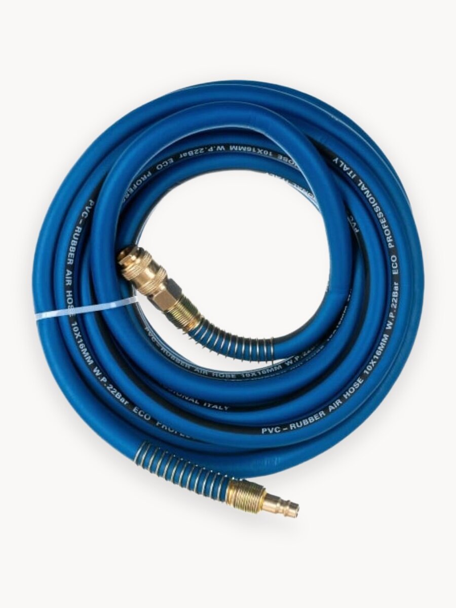 Шланг для компрессора быстросъемный 10 м 10/16 мм армированный ECO AHF-1010