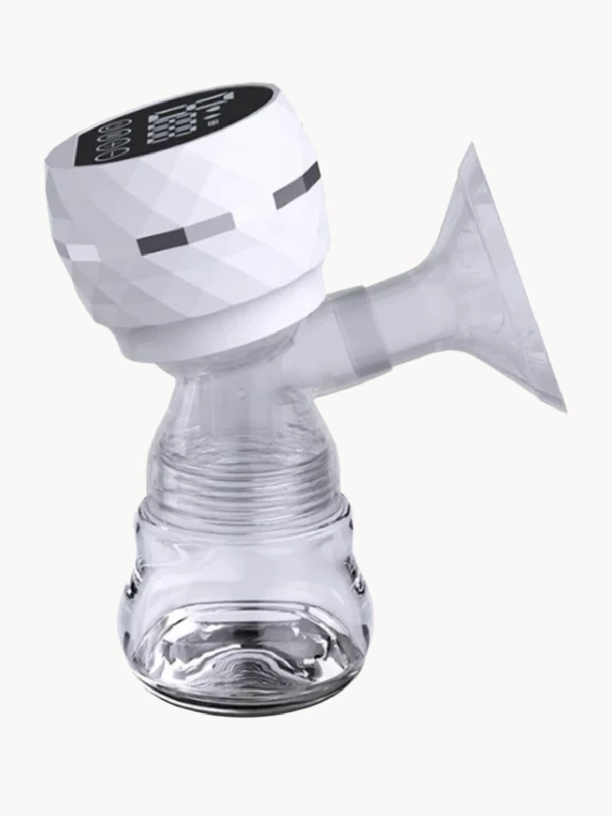 Молокоотсос с функцией массажа электрический, беспроводной, 3 режима работы, белый