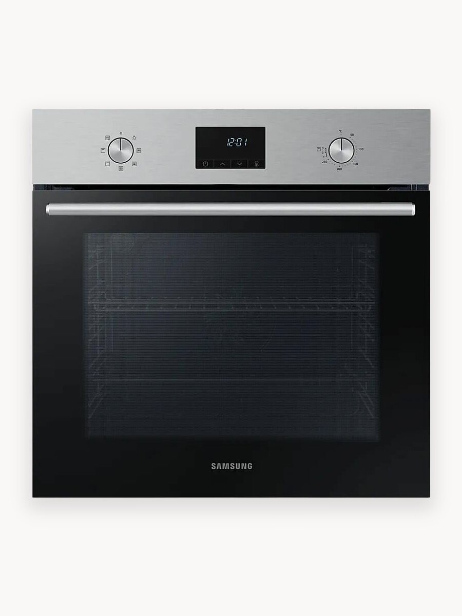 Электрический духовой шкаф Samsung NV68A1110BS/WT 68 л, LED-дисплей, конвекция, утапливаемые переключатели, сенсорное управление, сталь