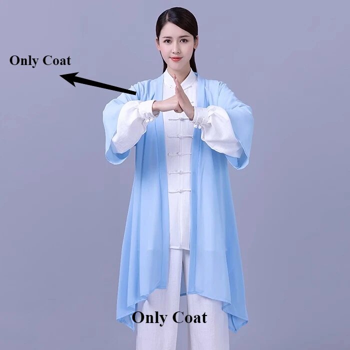 Бюифет Шаолиньское пальто для ушу взрослых Голубой, XXL, Only Coat