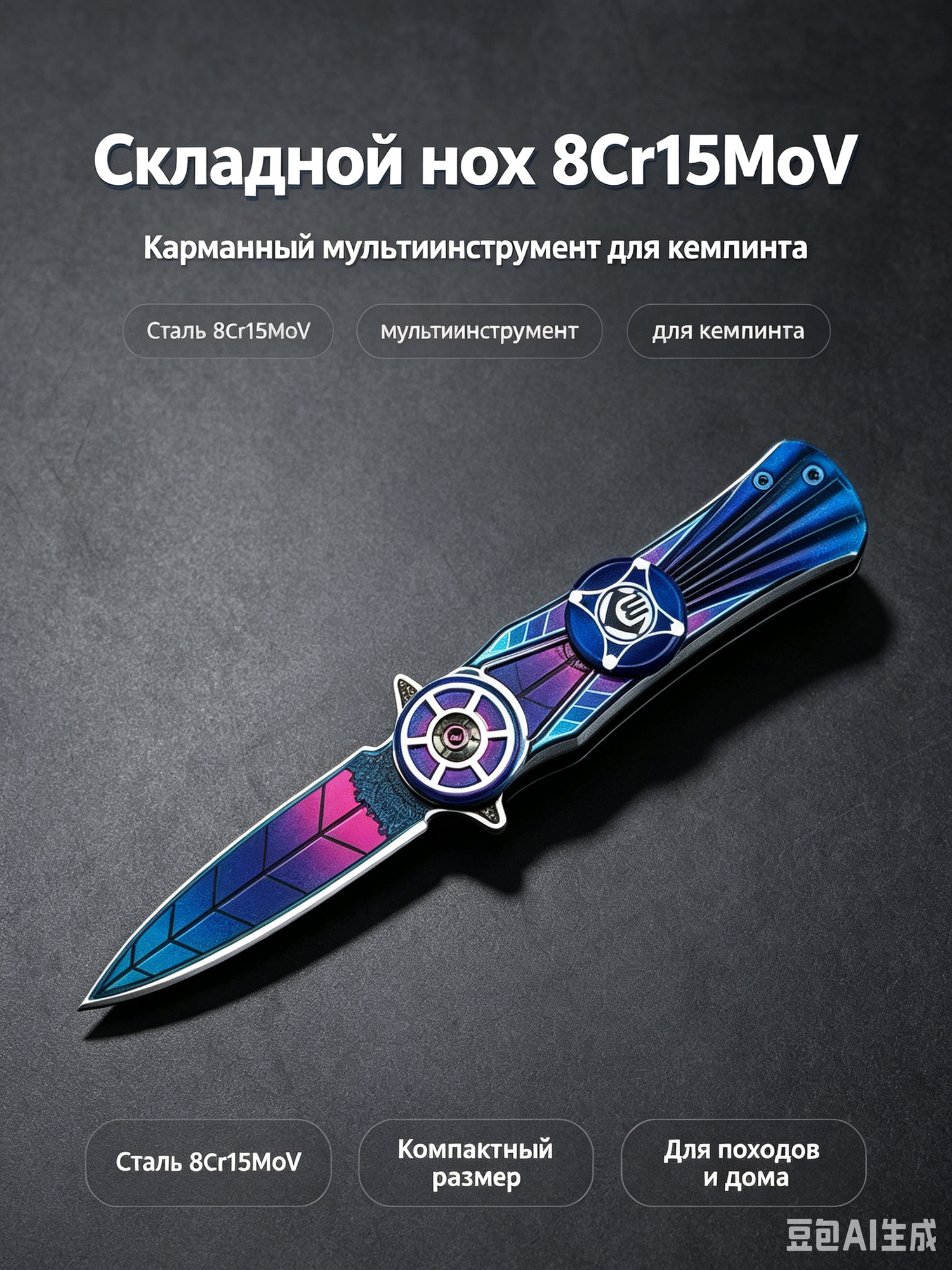 Складной Нож Из Стали 8Cr15MoV, Карманный Многофункциональный Нож Для Кемпинга И Повседневного