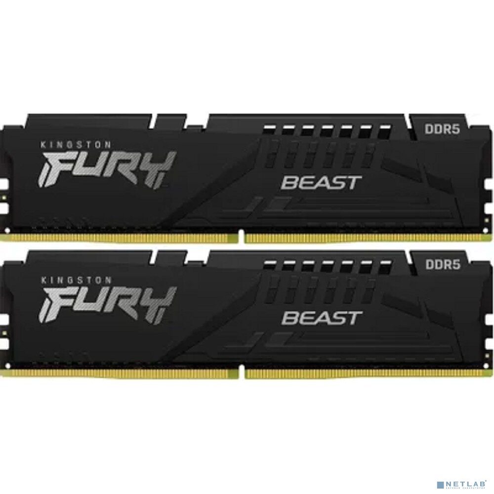 Kingston DDR5 DIMM 32Gb Kit 2x16Gb 5600MHz KF560C36BBE2K2-32 Fury Beast Black