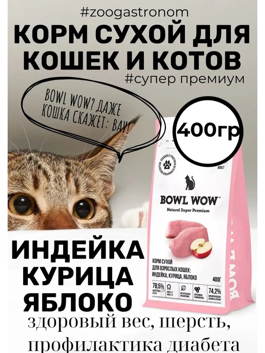 Корм сухой для кошек профилактика диабета, контроль веса 0,4 кг